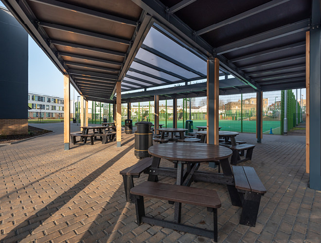 A bespoke green roof canopy for Chestnut Grove Academy - Structures A bespoke green roof canopy for Chestnut Grove Academy - Structures